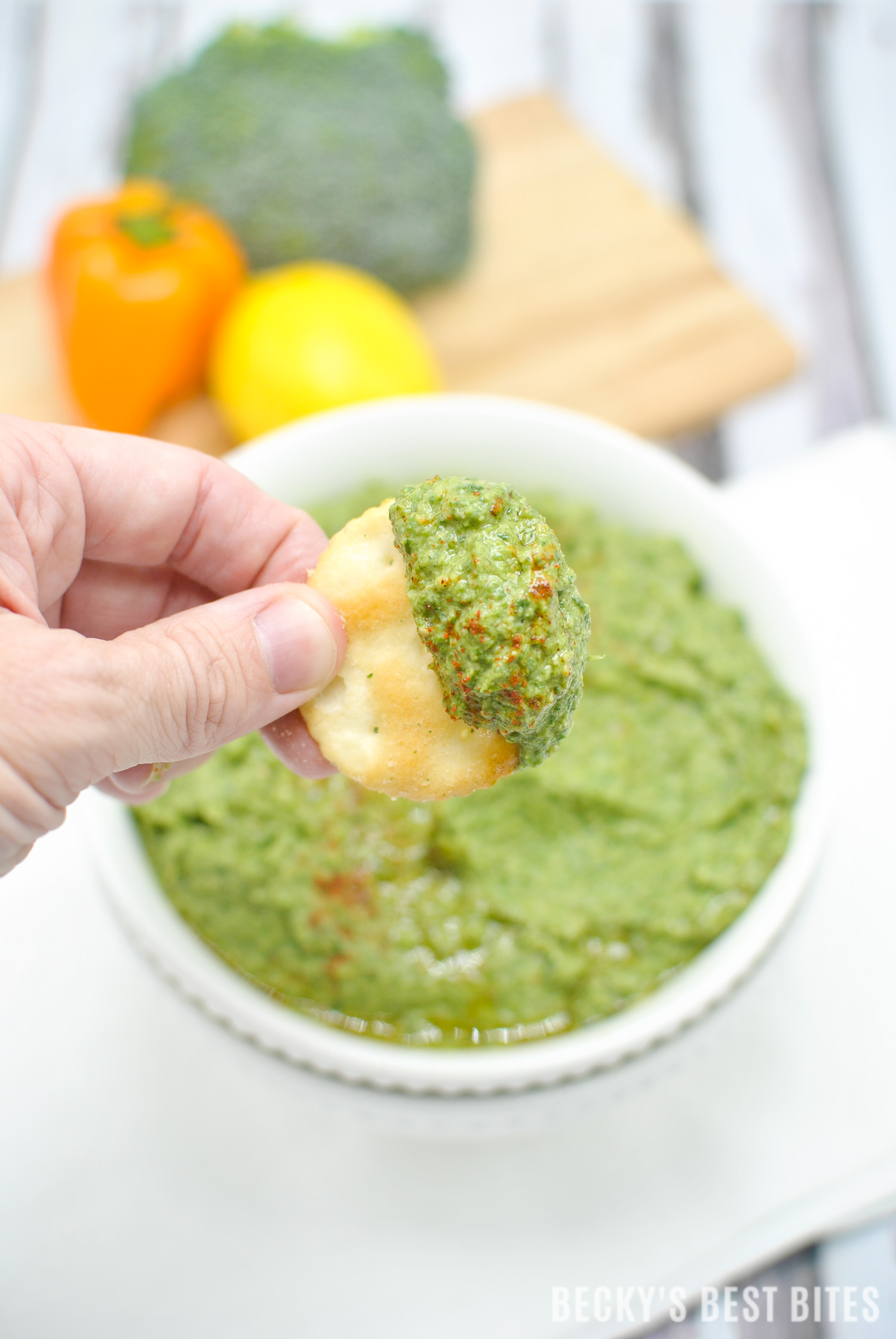 Green Goddess Spinach Hummus Recipe | Becky's Best Bites